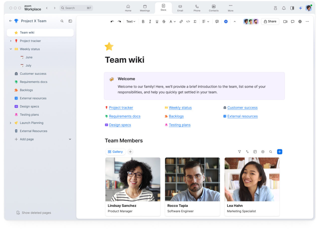 Story: Connect the dots with Docs – Zoom Guided Tour